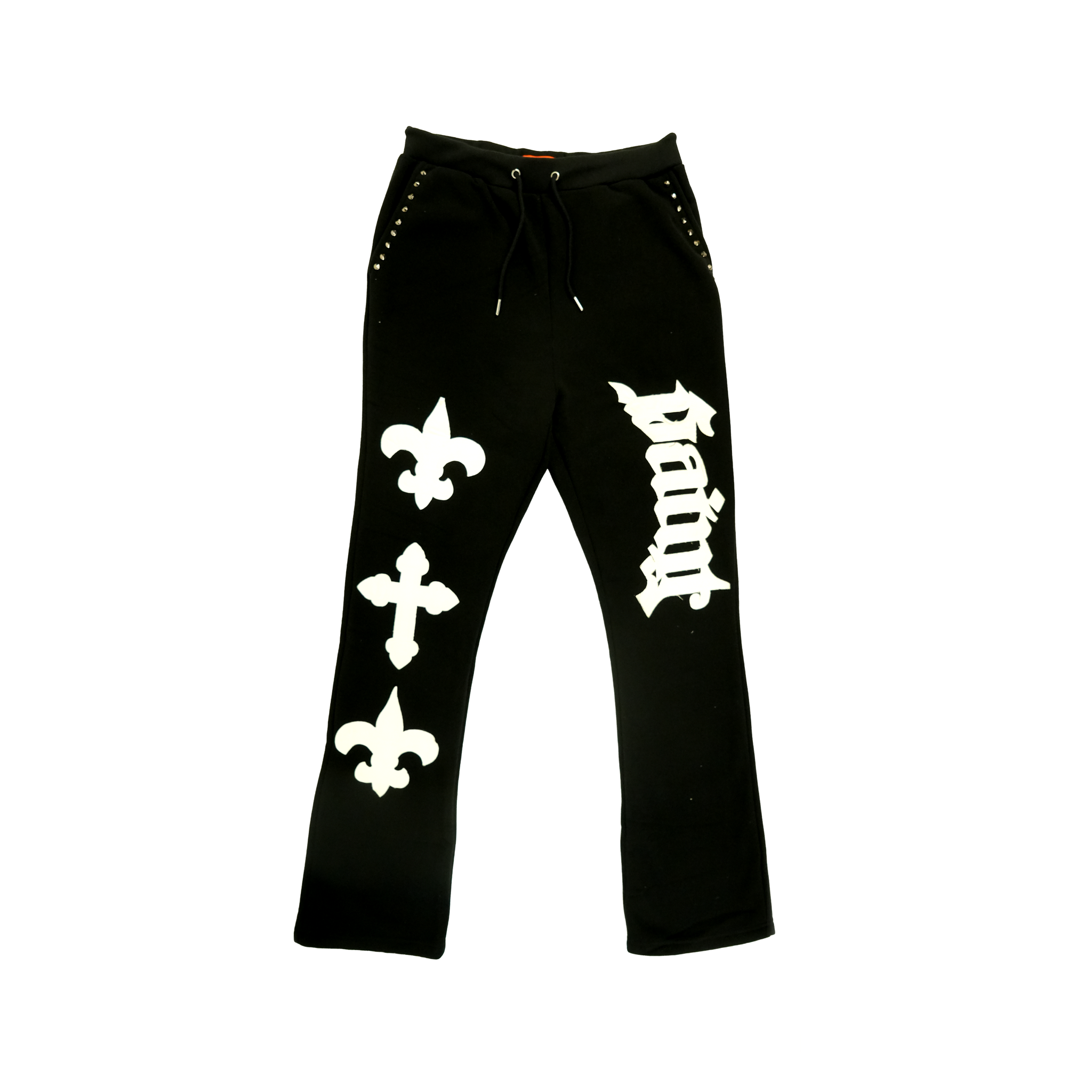 Men's TWO MILL TWENTY Saint Studded Joggers Black | Chicago City Sports