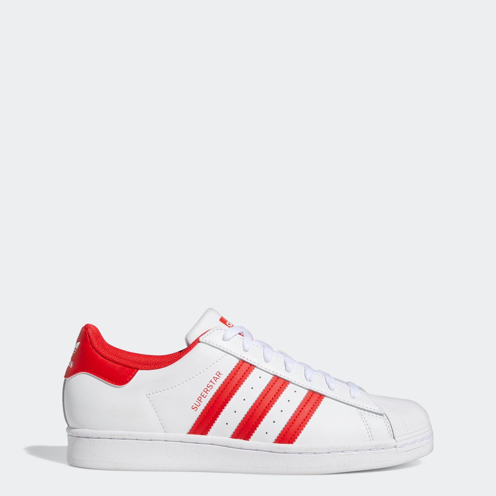 adidas Superstar Shoes White Vivid Red GZ3741 | Chicago City Sports